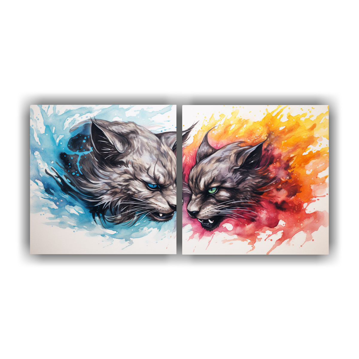 Conjunto 2 Composiciones Tela Canvas Resistente Chimera En Colores ...