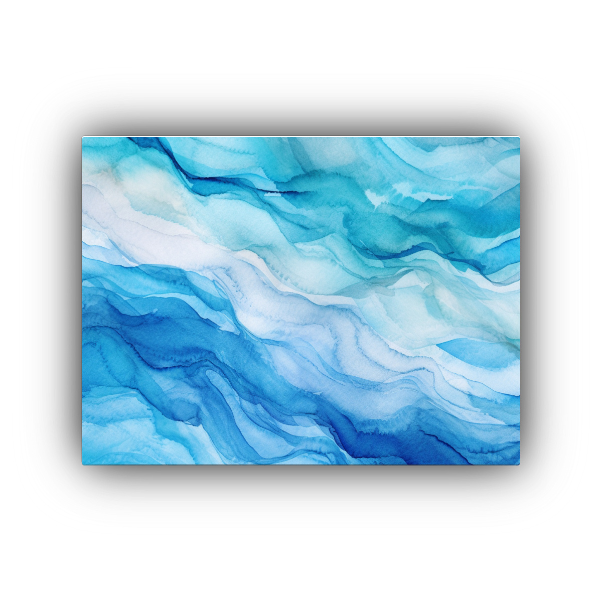 Cuadro Abstracto Azul Acuarela Inspirador - DecoCuadros