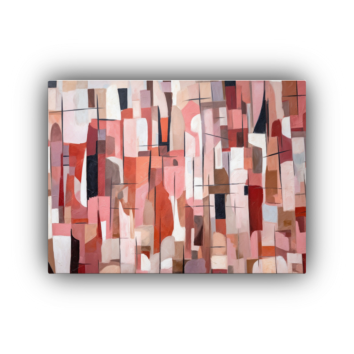 Cuadro Abstracto De Nueva York En Tonos Suaves - DecoCuadros