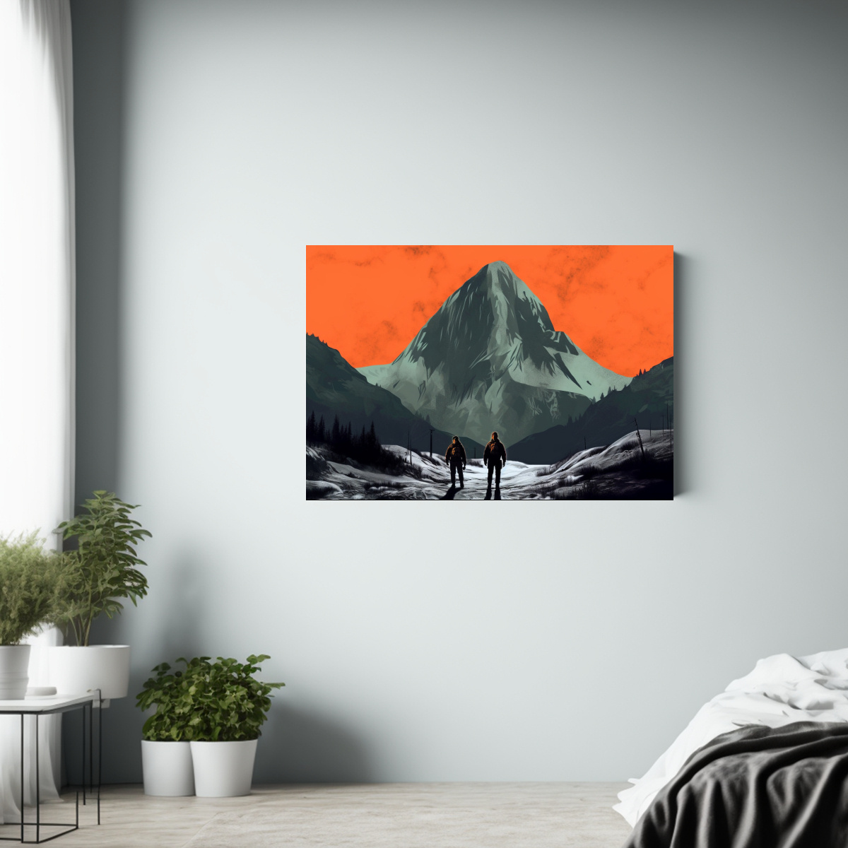 ¡Cuadro Abstracto De Terror! Policías En Lienzo Inspirador - Decocuadros