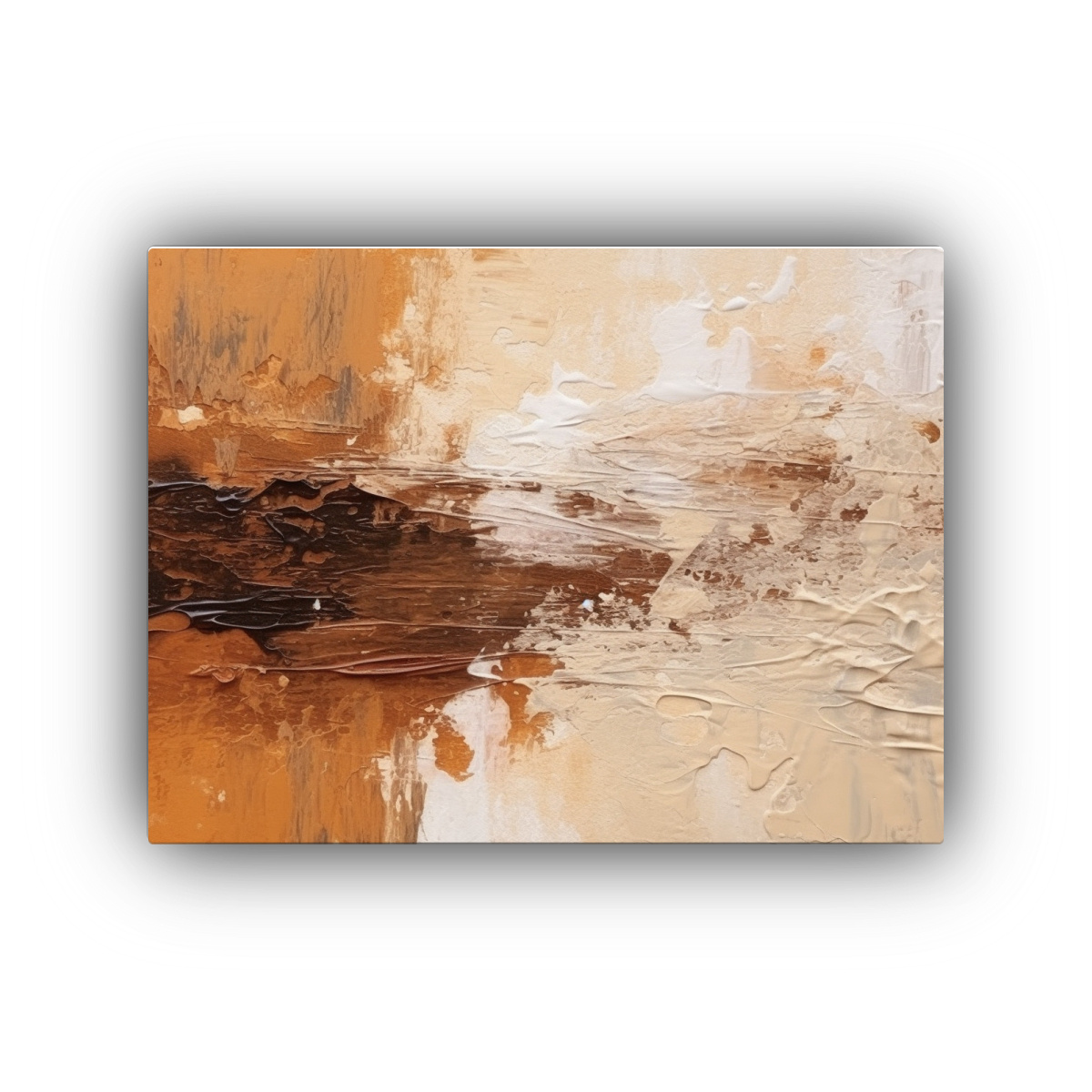 Cuadro Abstracto Marrón Con Patrón Intenso - DecoCuadros