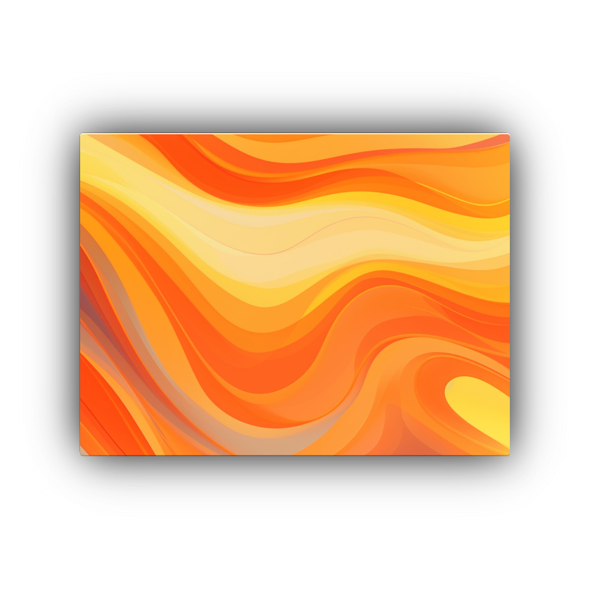 Cuadro Abstracto Naranja En Lienzo: Forma Luminosa - ¡Compra Ahora! - Decocuadros