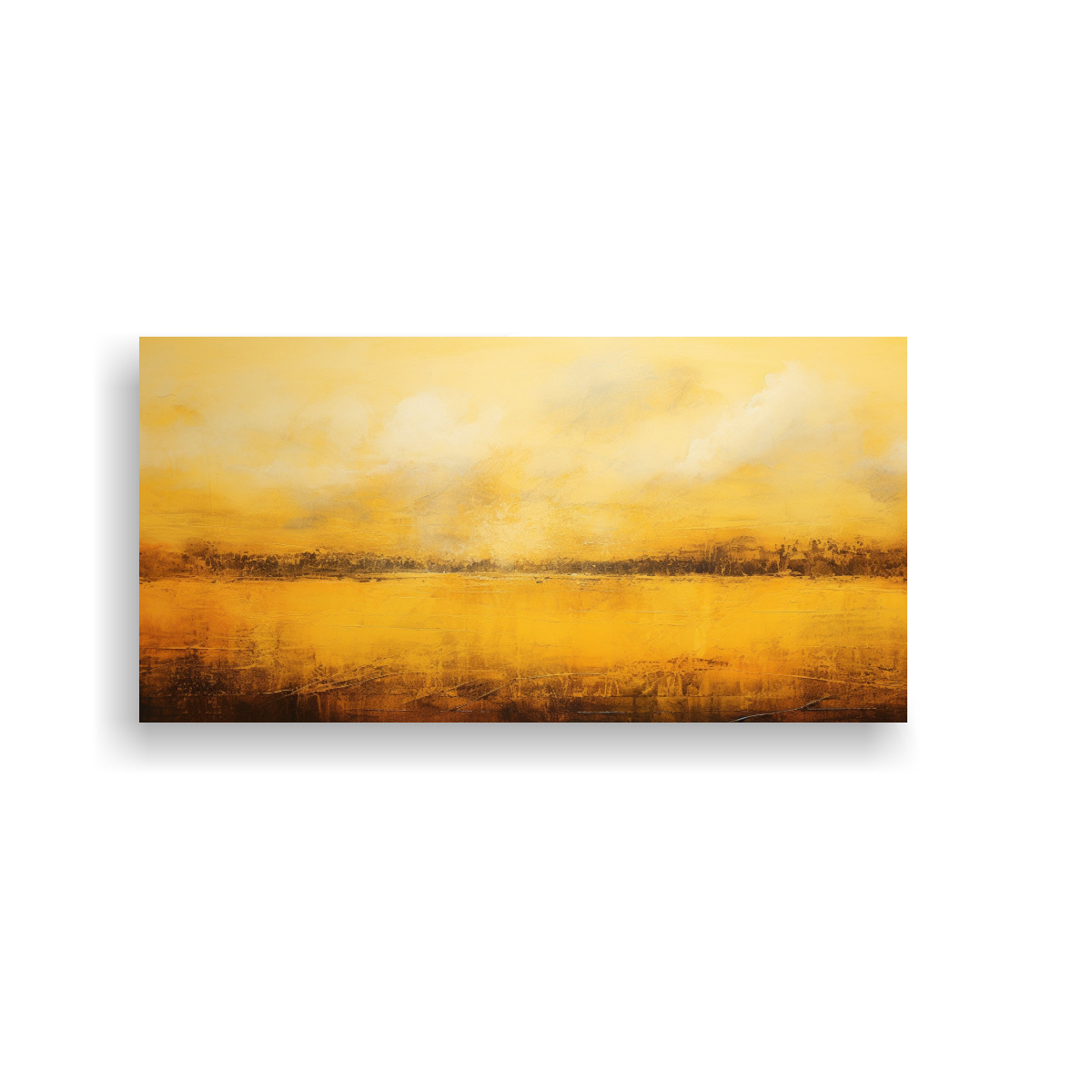 Cuadro Abstracto Paisaje Amarillo, Decoración Salón - ¡Compra Ahora ...