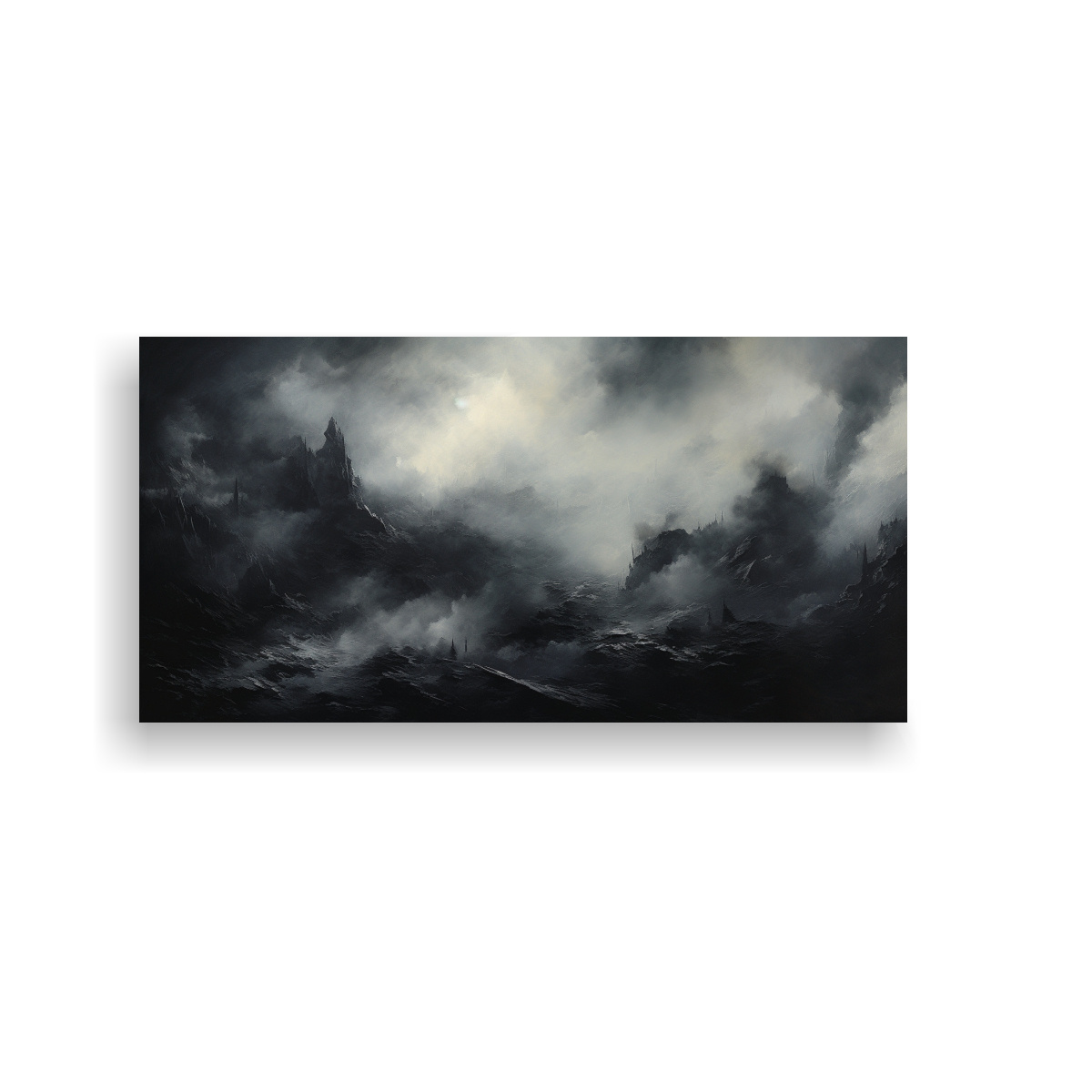 Cuadro Abstracto Paisaje Con Colores Negros - ¡Diseño Exclusivo ...