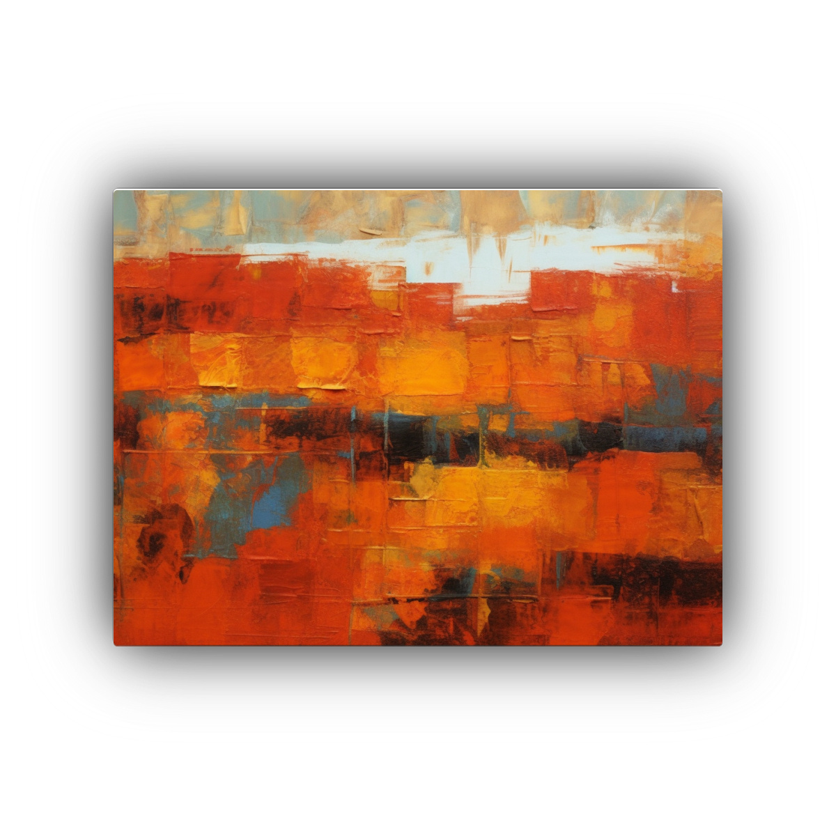 Cuadro Abstracto Sedona Arizona Tonos Naranja óxido Luminoso - DecoCuadros