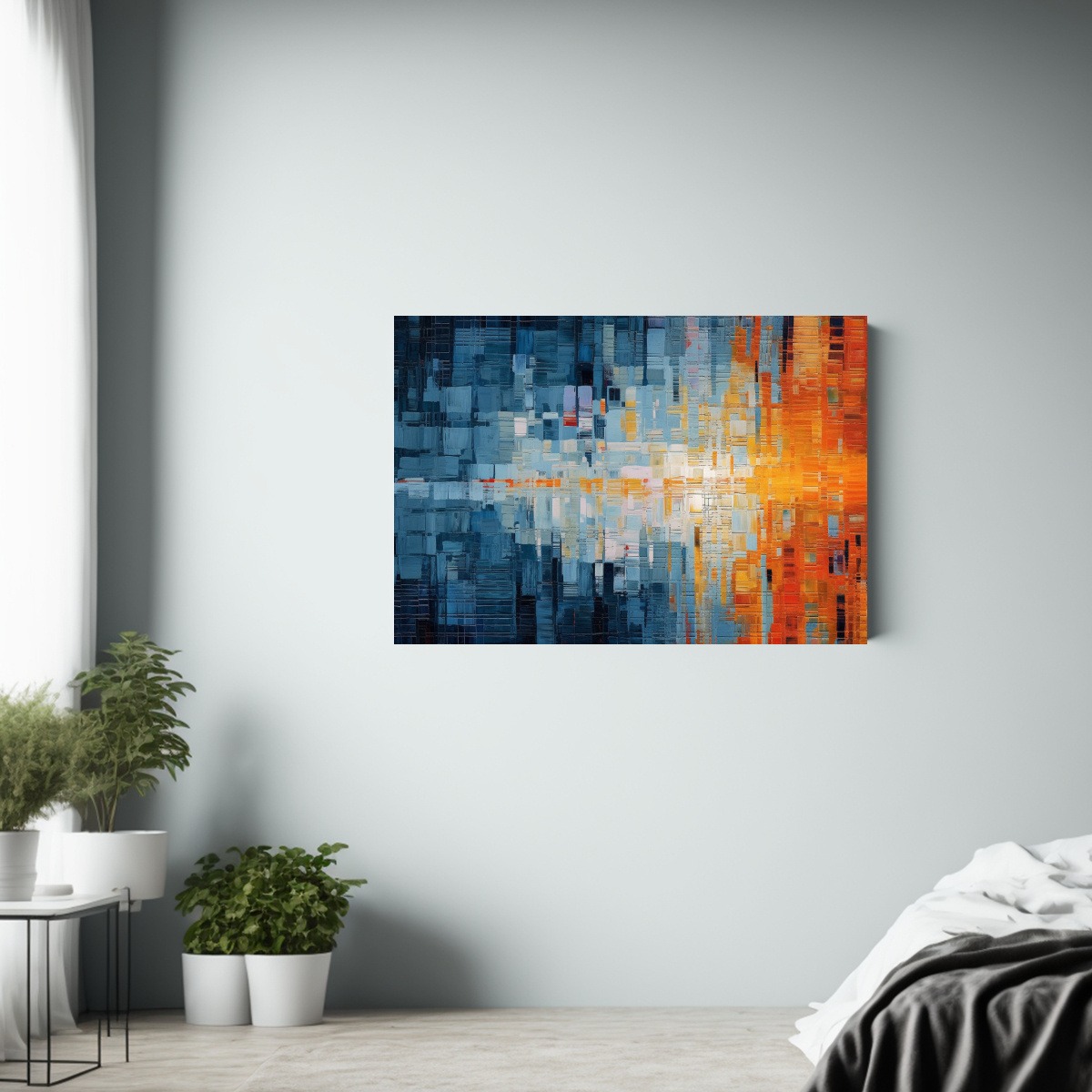 Cuadro Abstracto Tela Colores Luminosos Estilo Moderno - DecoCuadros