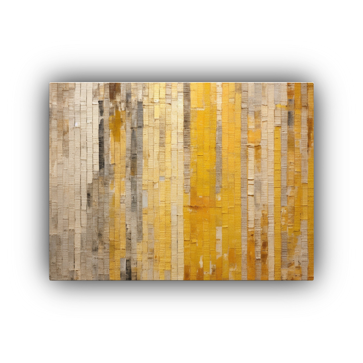 Cuadro Amarillo De Rayas En La Pared Estilo Escena - Decoración ...