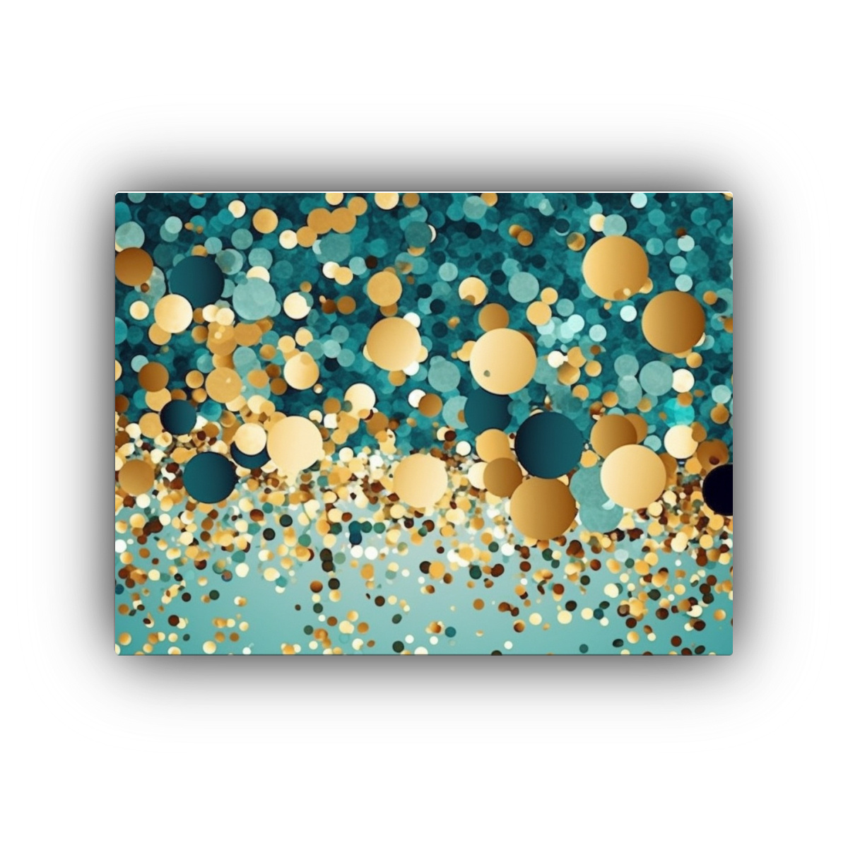 Cuadro Colores Pop Art Verano En Turquesa Oro Plata - DecoCuadros