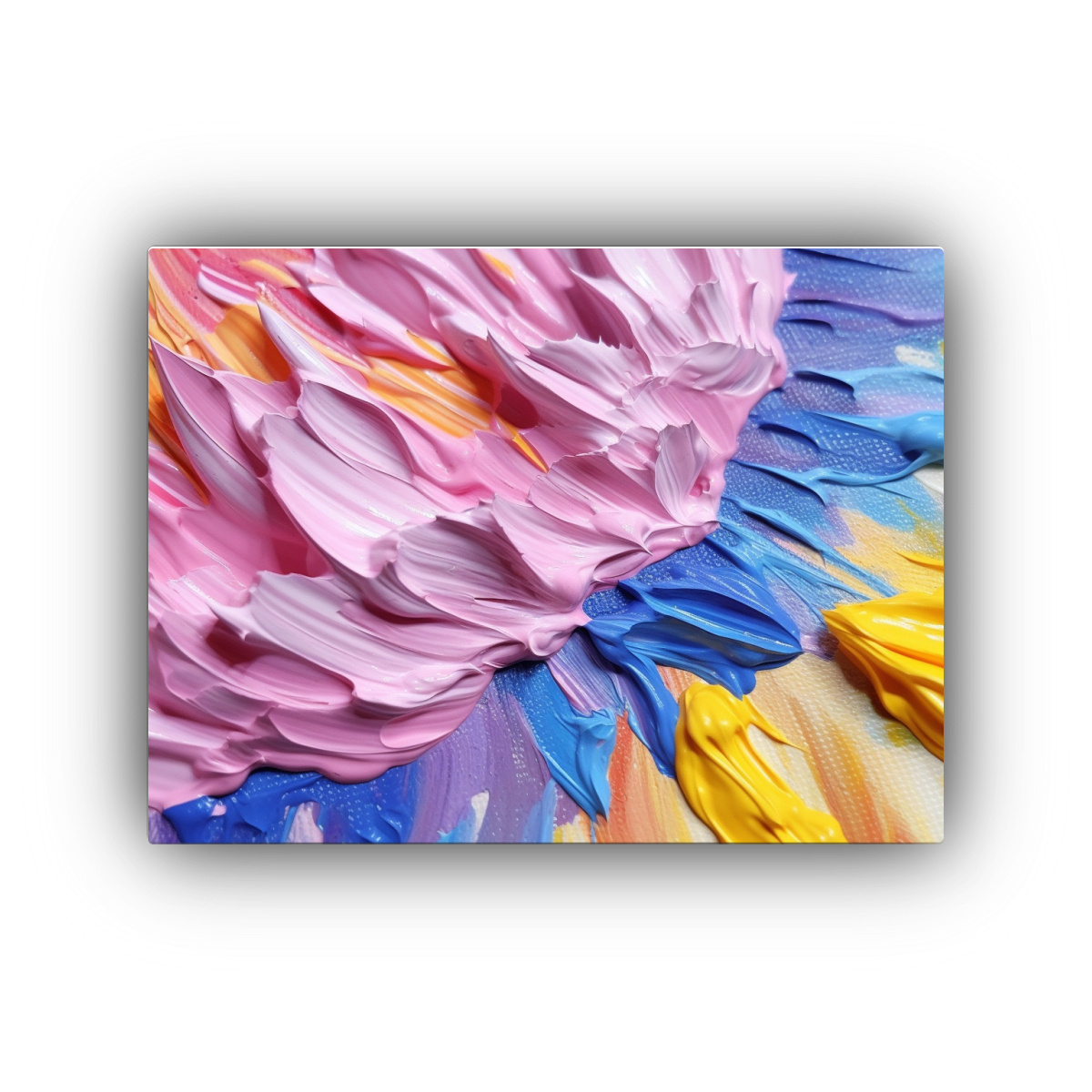 Cuadro De Arte Abstracto Flor De Loto Rosa - DecoCuadros