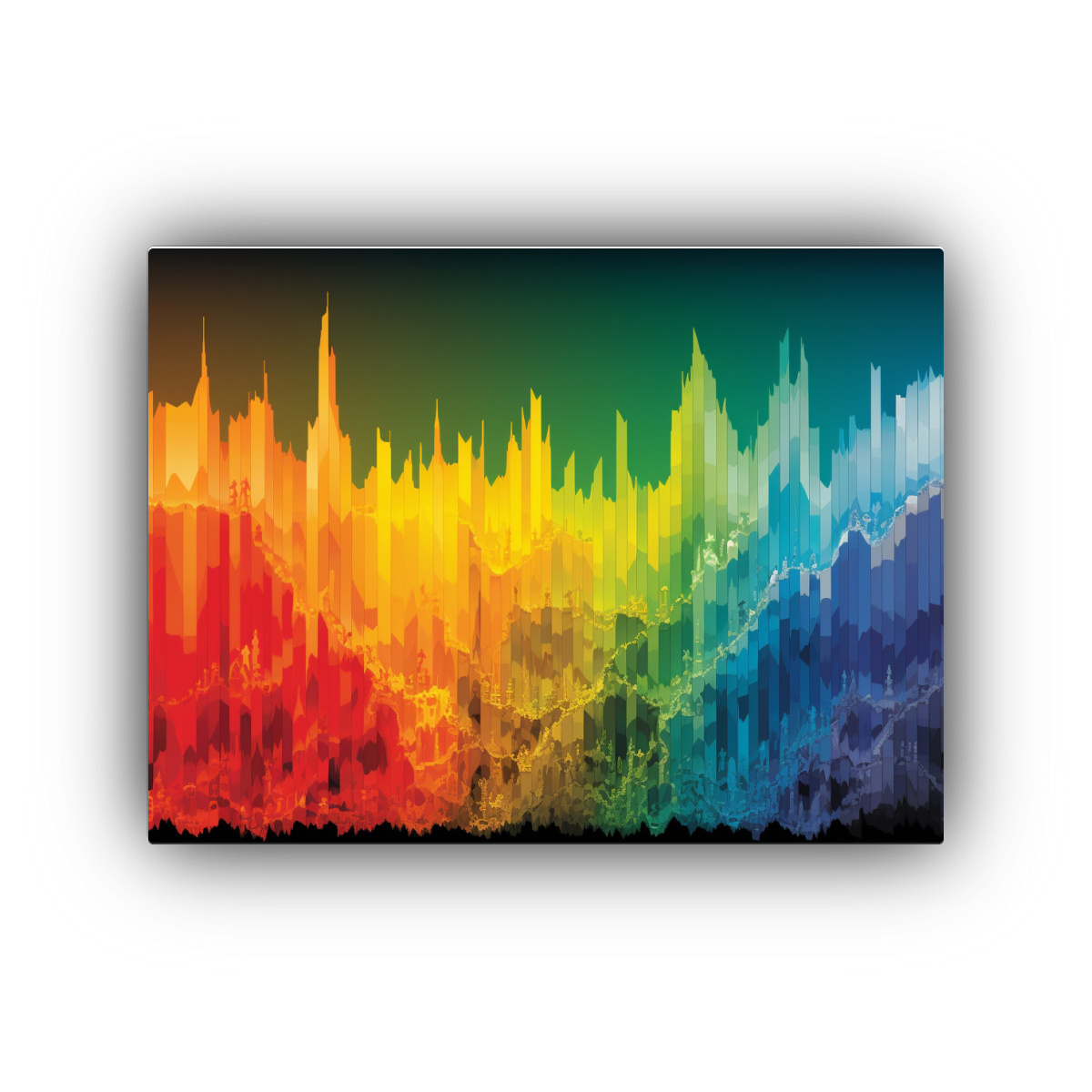 Cuadro Decorativo: Gradiente Vertical De Colores Para Protagonismo ...