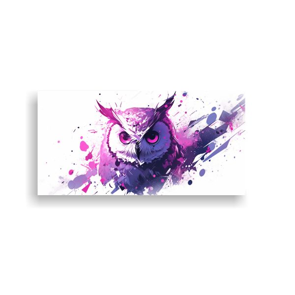Cuadro Decorativo De Búho En Colores Pastel Y Morado En Estilo Neo Pop ...