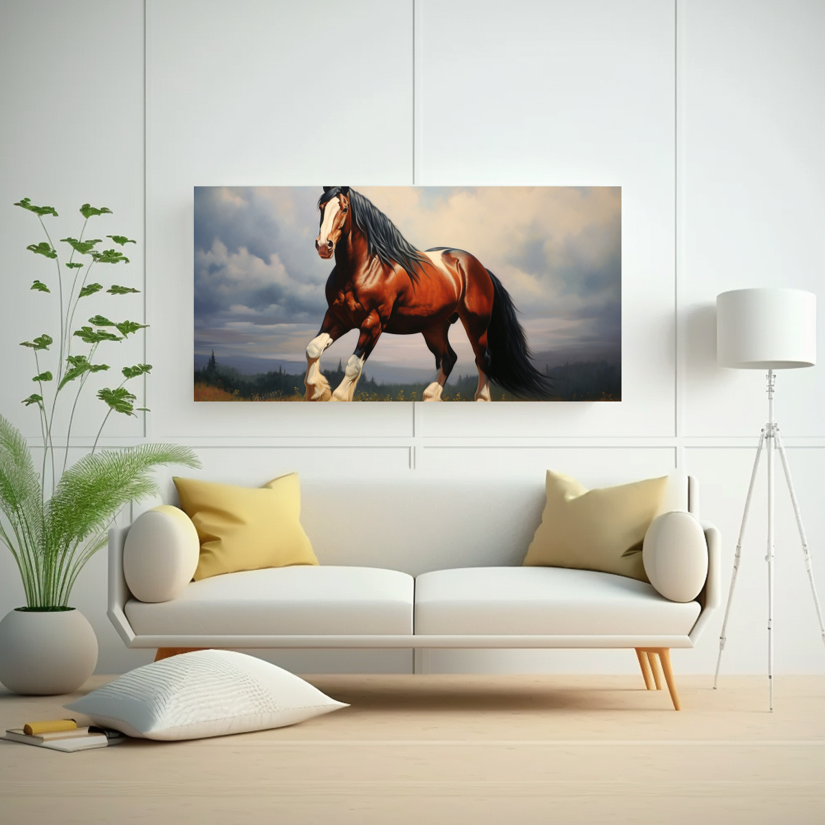 Cuadro Decorativo Caballo Clydesdale Colorido - ¡Compra Ahora ...