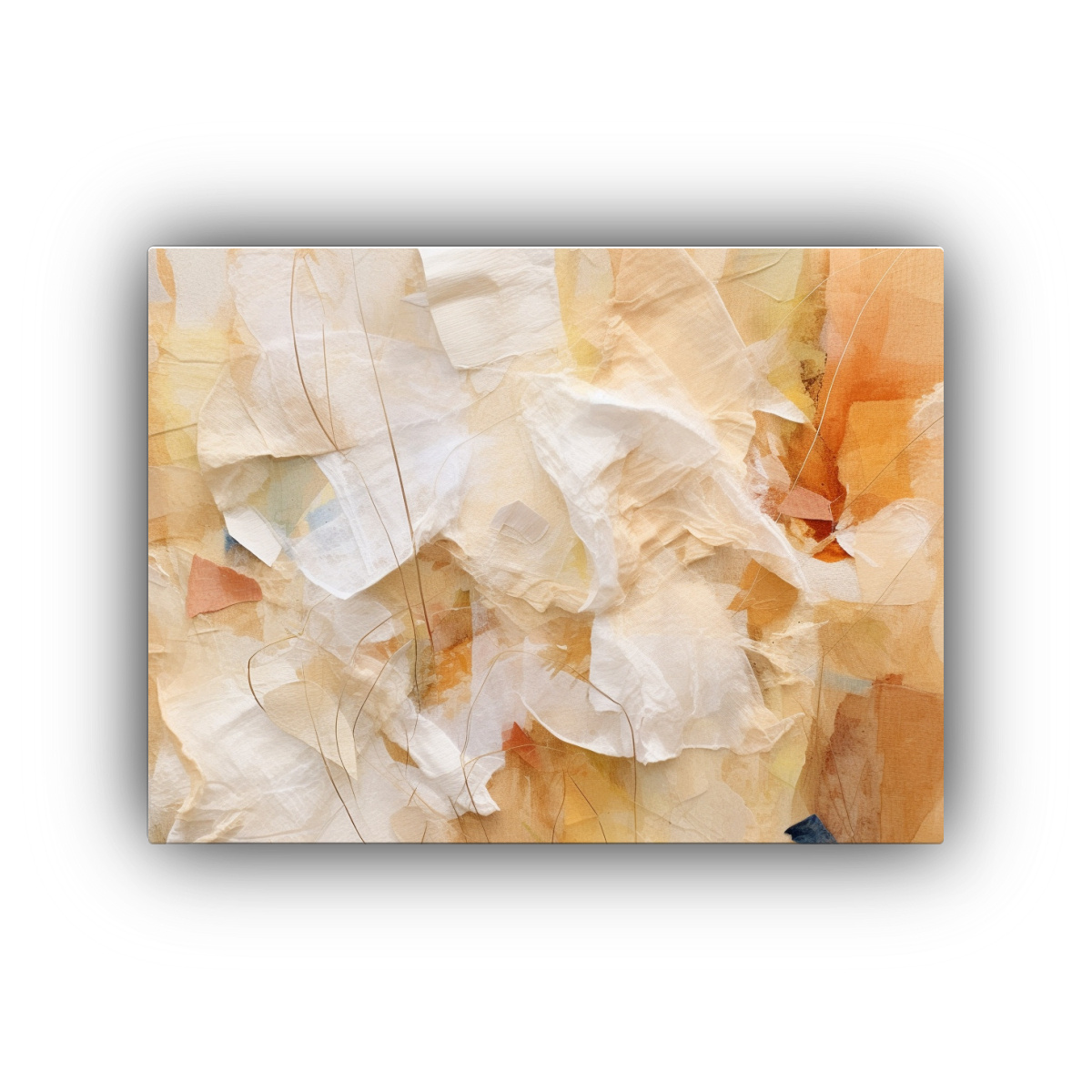 Cuadro Lienzo Abstracto Salpicaduras Beige - DecoCuadros