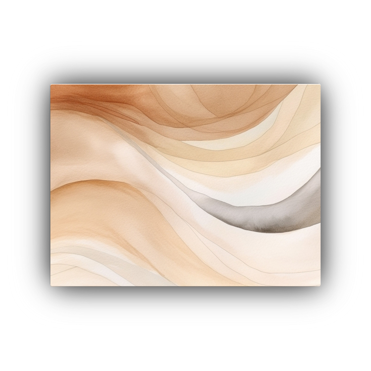Cuadro Lienzo Fotográfico Abstracto Minimalista Beige Y Marrón ...