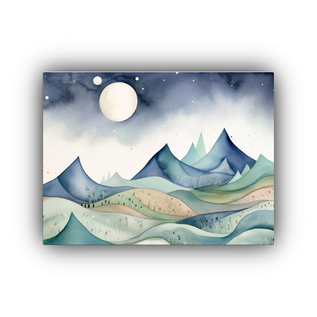 Cuadro Patron Comedor Montañas Con Colinas Rodantes Caprichosas ...