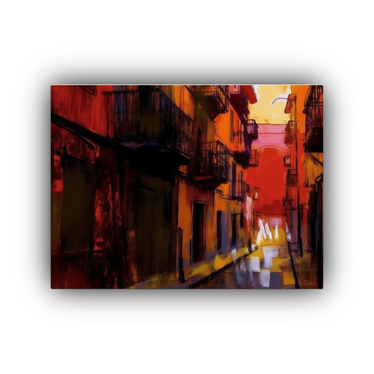 Cuadro Tela Canvas Rectangular Amarillo Laberinto Estilo Oscar Murillo ...