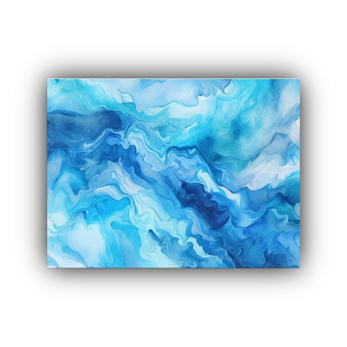 Cuadro Abstracto Azul Con Composición Fantástica - DecoCuadros