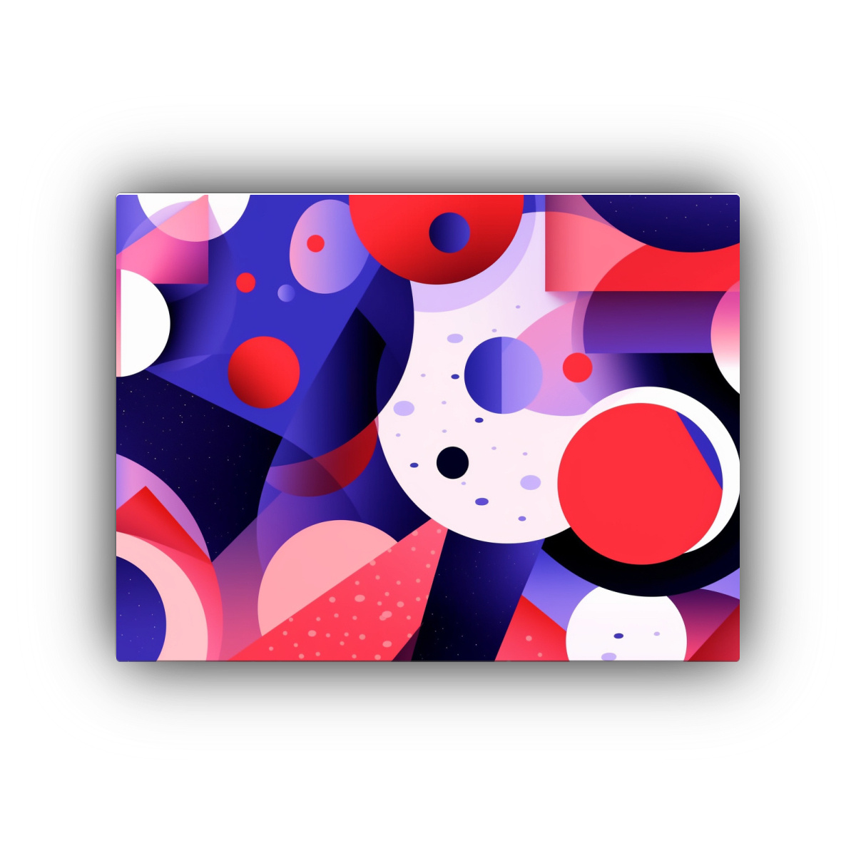 Cuadro Abstracto Con Figuras Coloridas En Lienzo - DecoCuadros