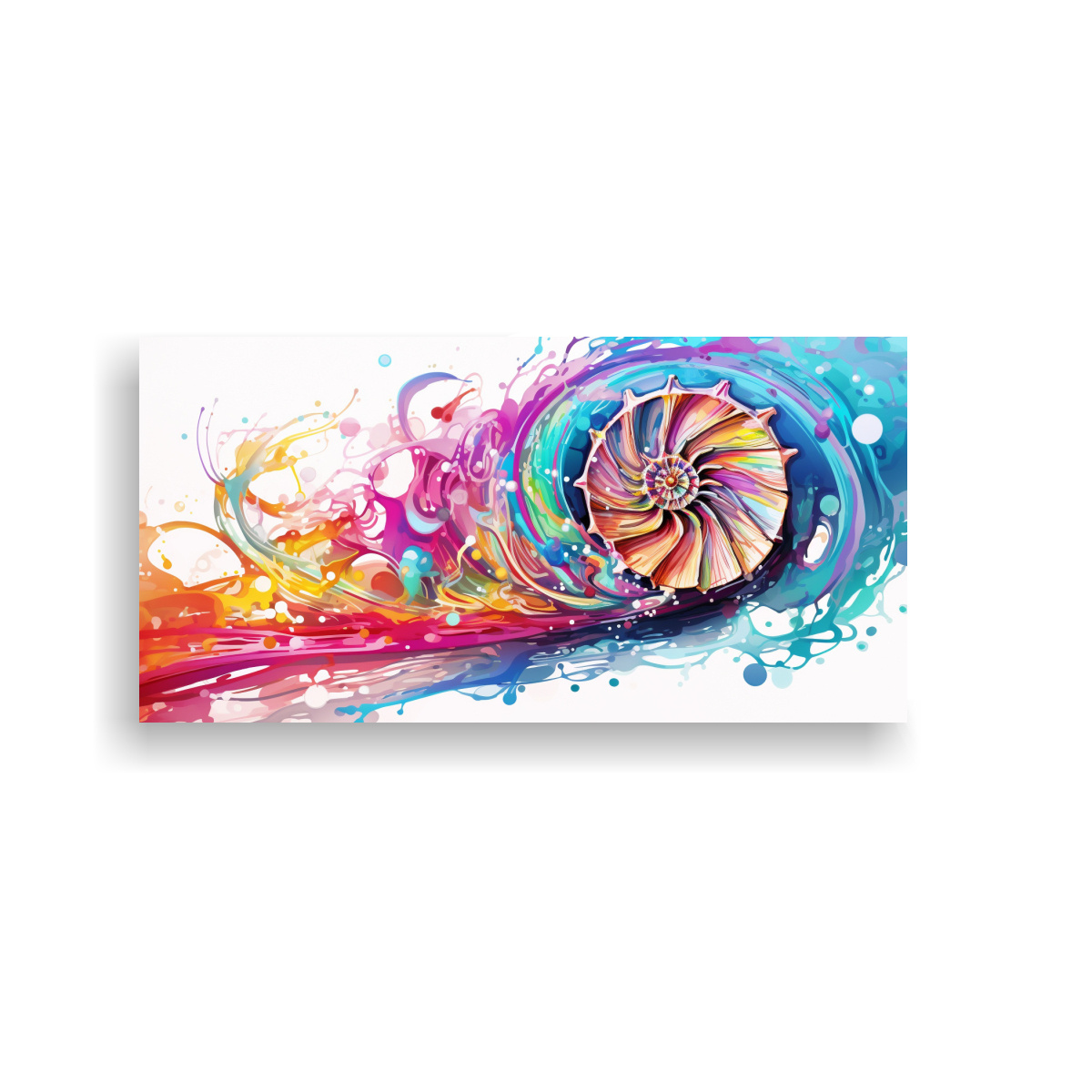 Lienzo Arte Callejero Nautilus Spectrum Y Perla Neo Pop Art - Decocuadros