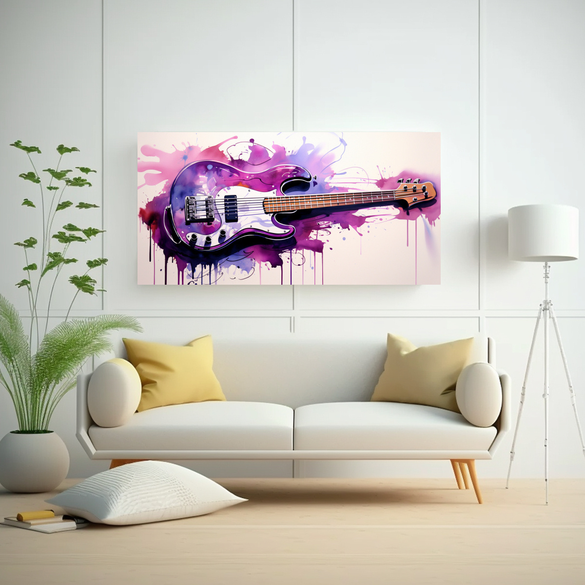 Lienzo De Tela Neo Pop Art En Colores Violeta Y Sable - DecoCuadros