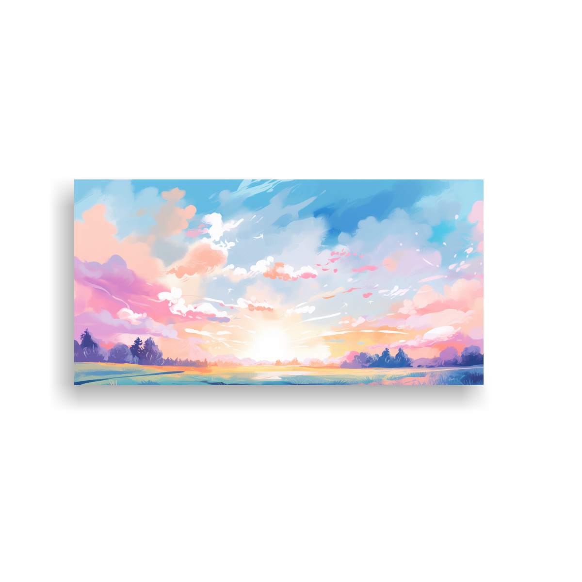 Cuadro Decorativo Paisaje Veraniego Con Colores Pastel - DecoCuadros