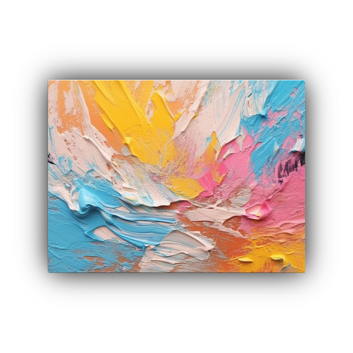 Cuadro Abstracto Acuarela Y Acrílico - DecoCuadros