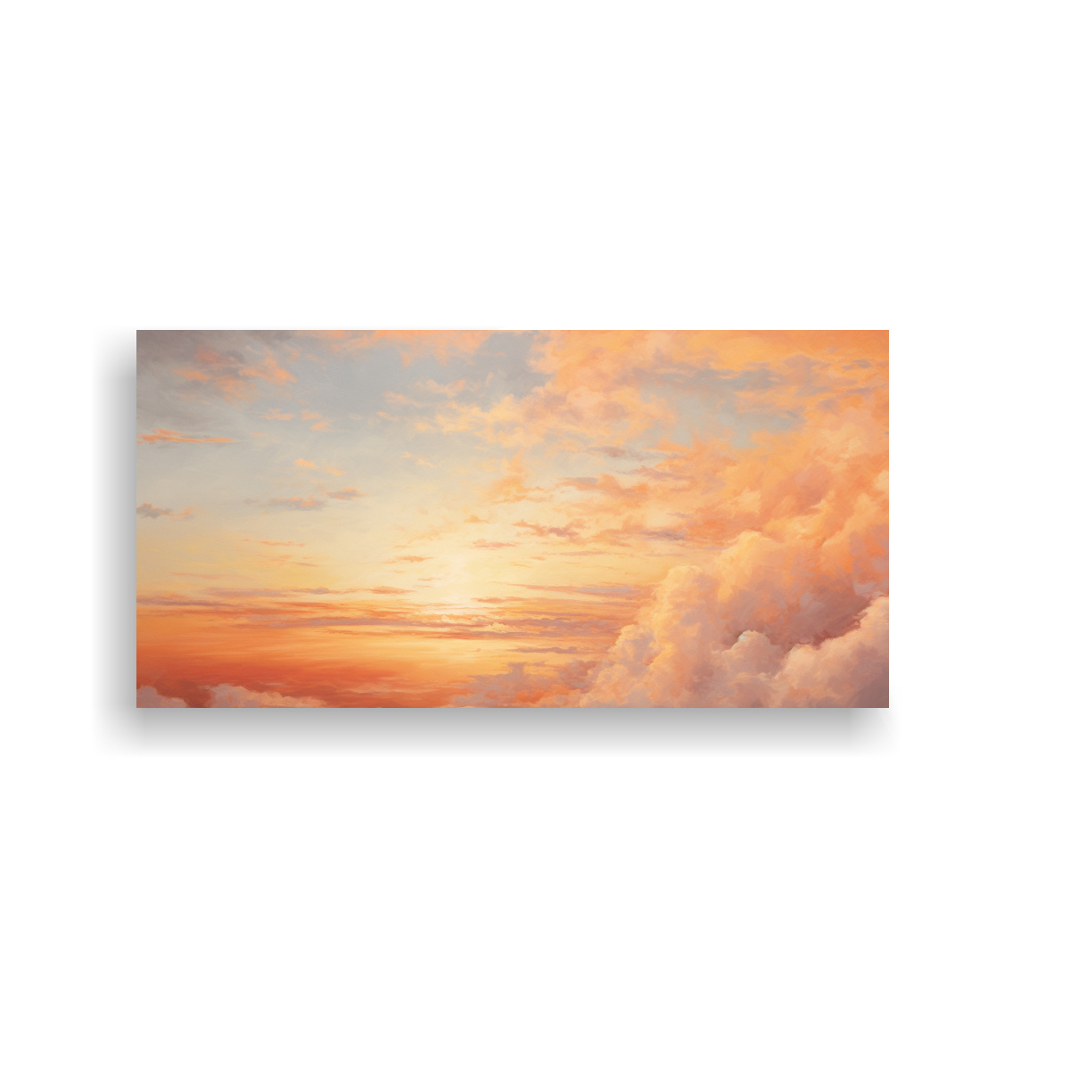 Cuadro Abstracto 'Cielo Matutino Con Colores Naranjas' - DecoCuadros