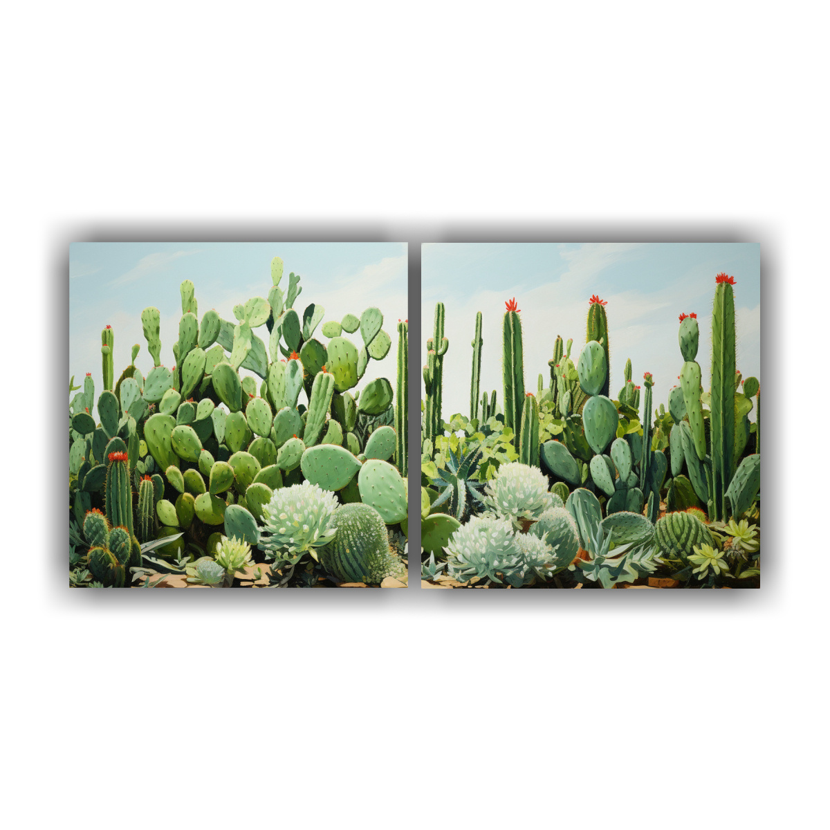 Cuadro Abstracto Detallado De Cactus En Tela Canvas - ¡Compra Ahora ...