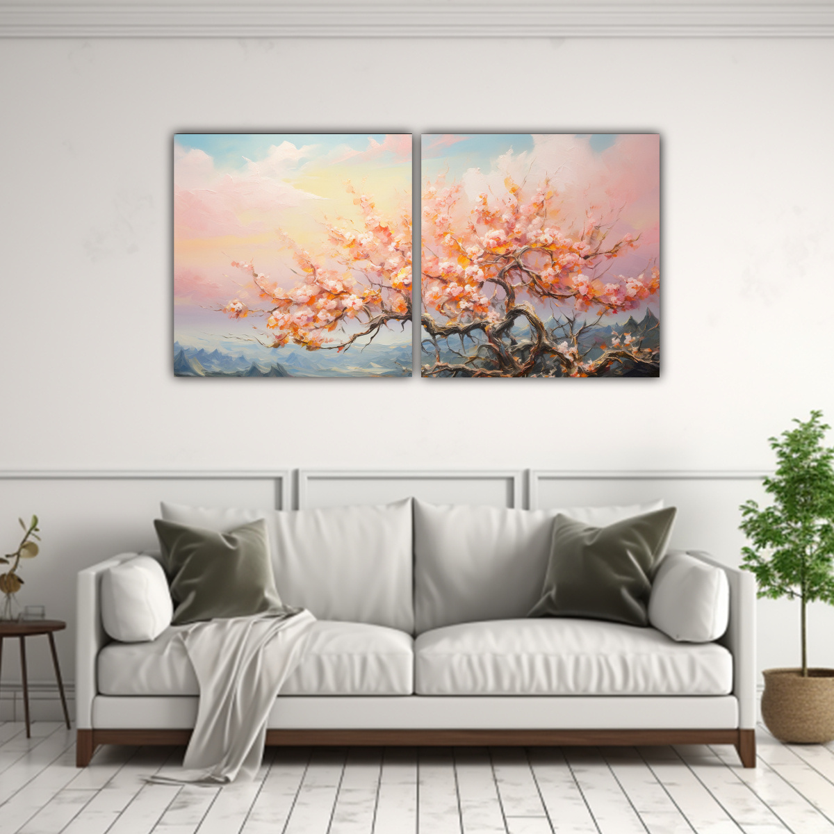 Cuadro Abstracto Equilibrio Visual árbol Durazno - DecoCuadros