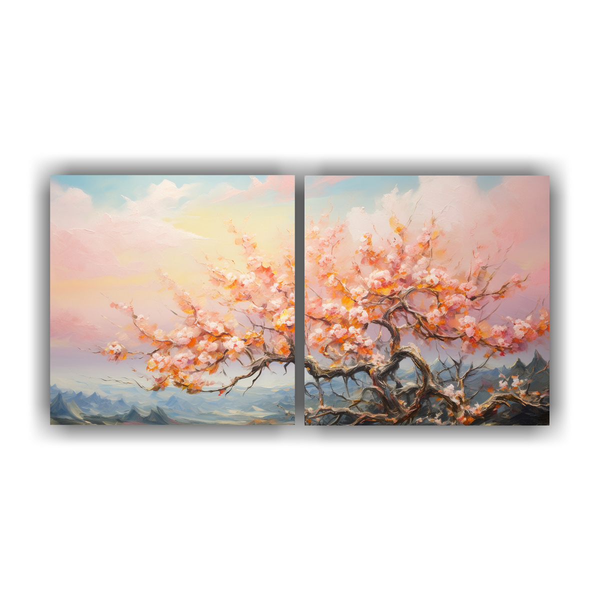 Cuadro Abstracto Equilibrio Visual árbol Durazno - DecoCuadros