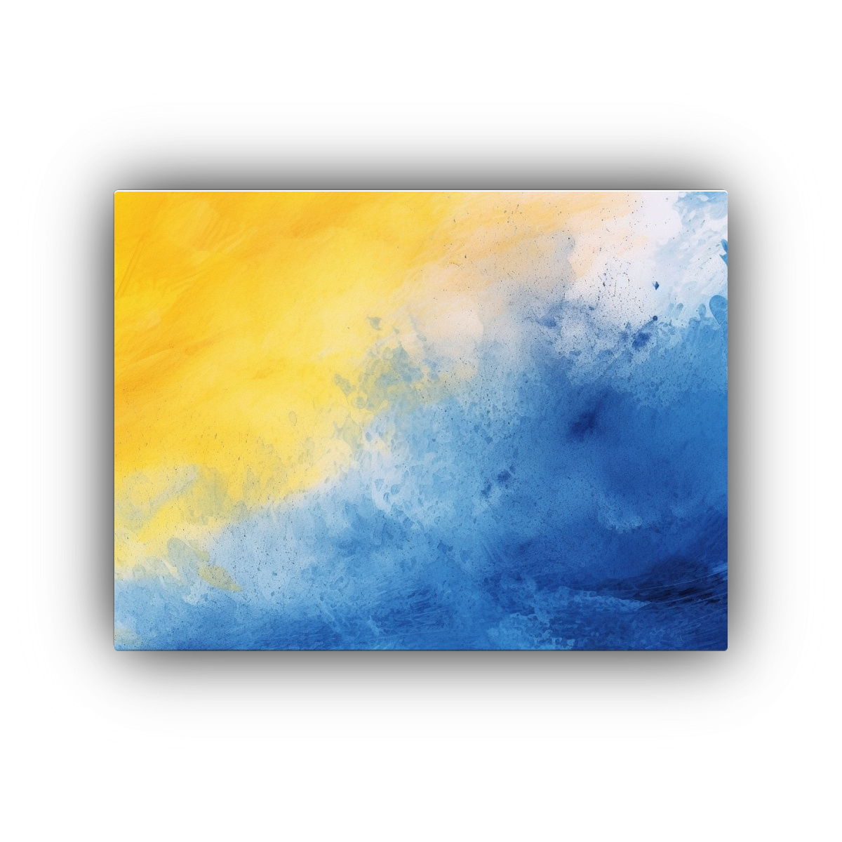 Cuadro Vintage Azul Y Amarillo: Sensibilidad Artística - Decocuadros