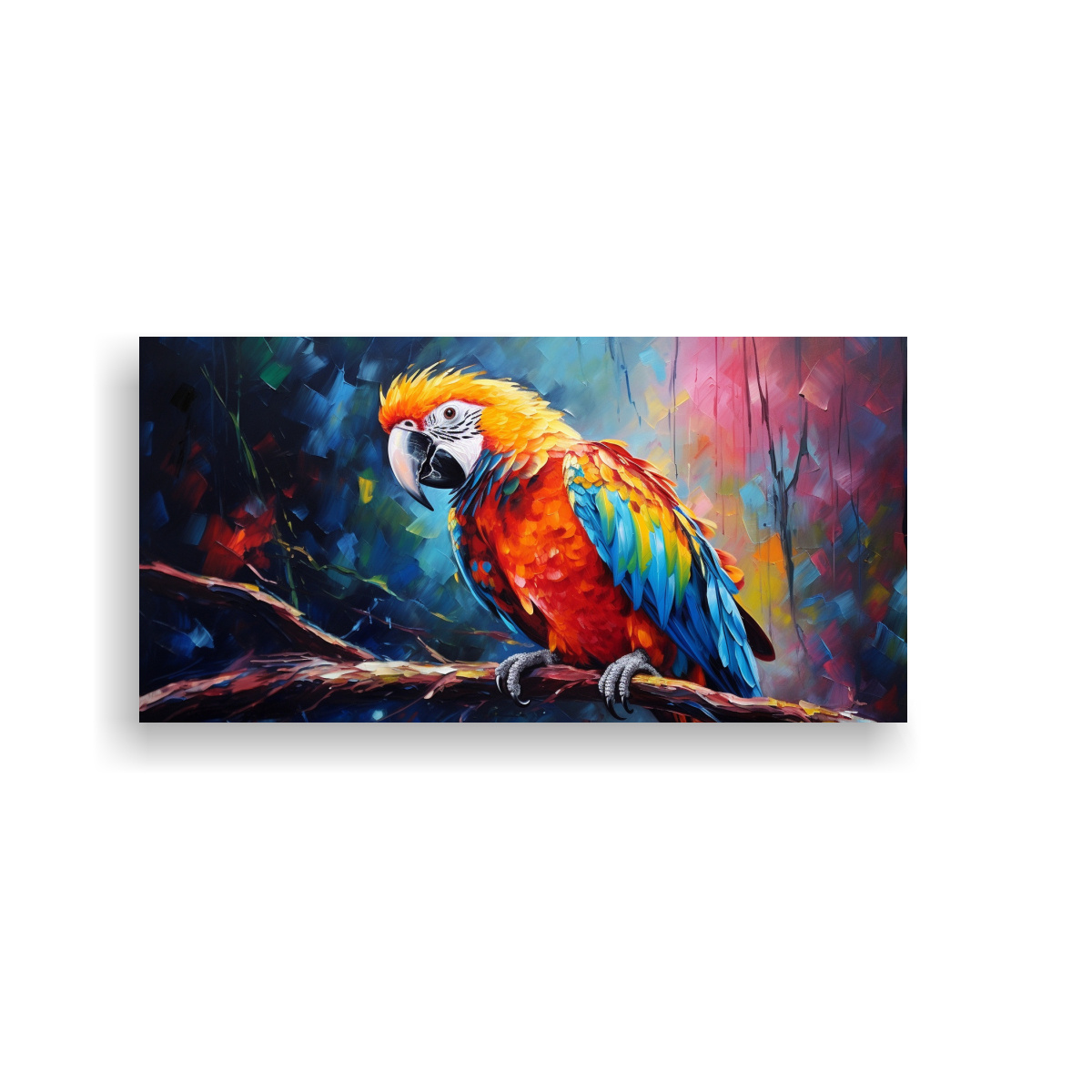 Cuadro Loros Colorido Estilo Estilo óleo - DecoCuadros