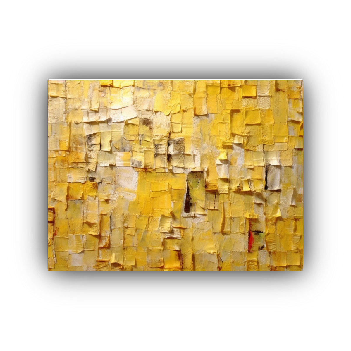 Cuadro Decorativo Amarillo En Papel Blanco Estilo Moderno - Decocuadros