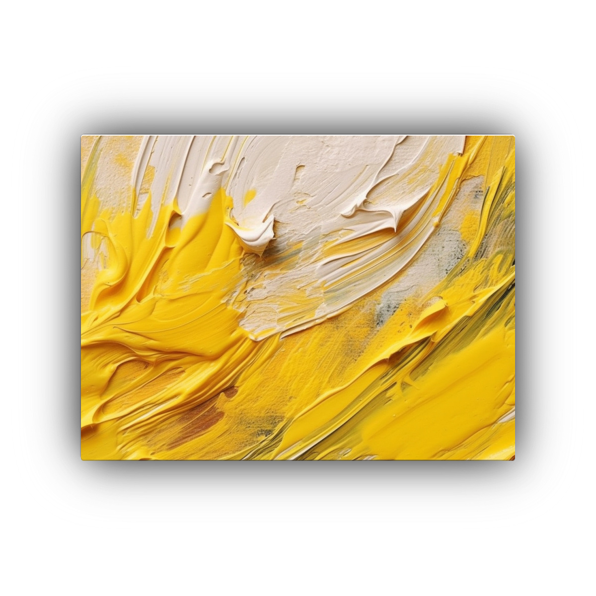 Cuadro Decorativo Amarillo Sobre Lienzo - ¡Compra Ahora! - Decocuadros