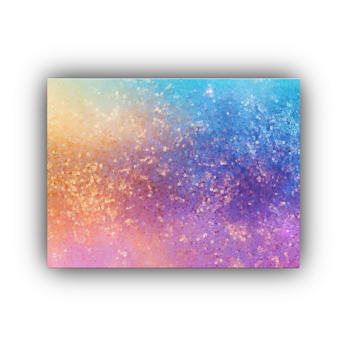 Cuadro De Arte Inspirador Con Fondo Degradado En Tonos Turquesa Y Lila - Decocuadros