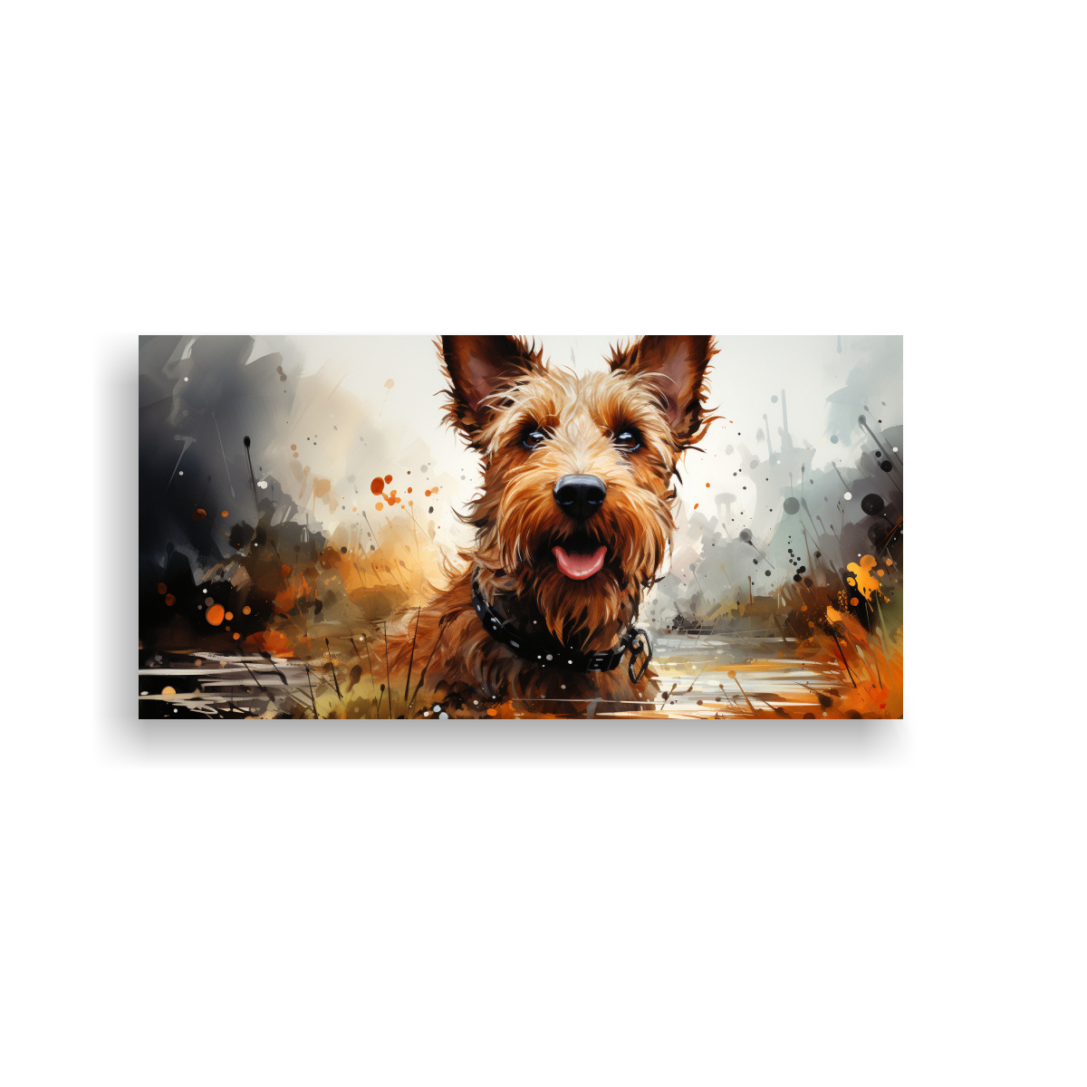 Cuadro Decorativo Urbano Terrier En Acuarela Colorida - ¡Compra Ahora ...