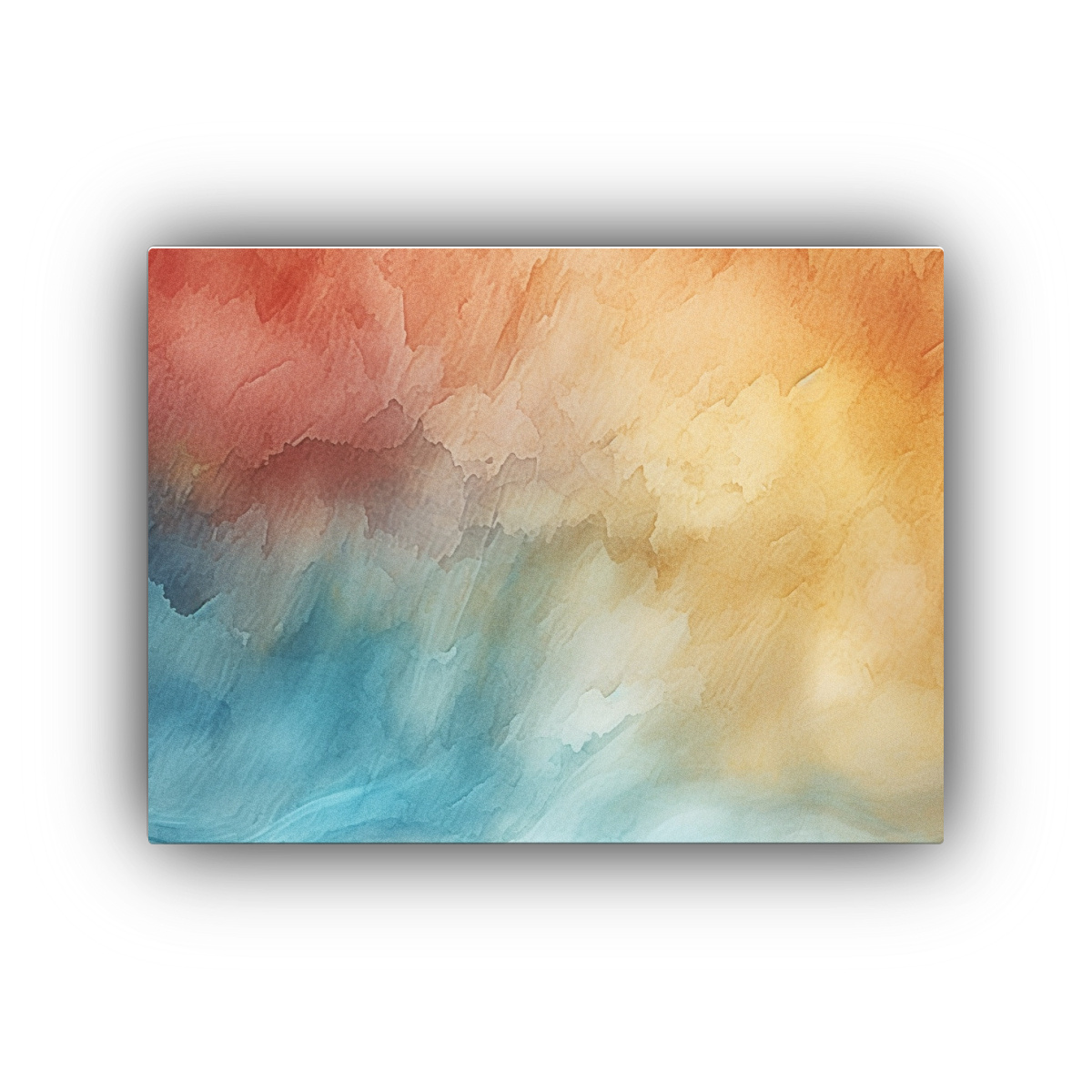 Cuadro Decorativo Tela Canvas Watercolor Textura Acuarela - Decocuadros