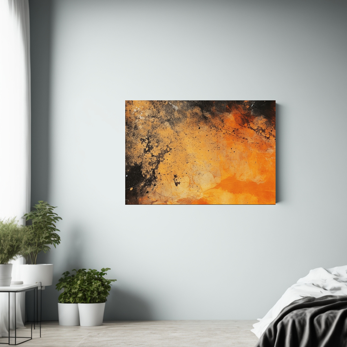 Cuadro Decorativo Moderno Alta Resolución Orange Black - Decocuadros