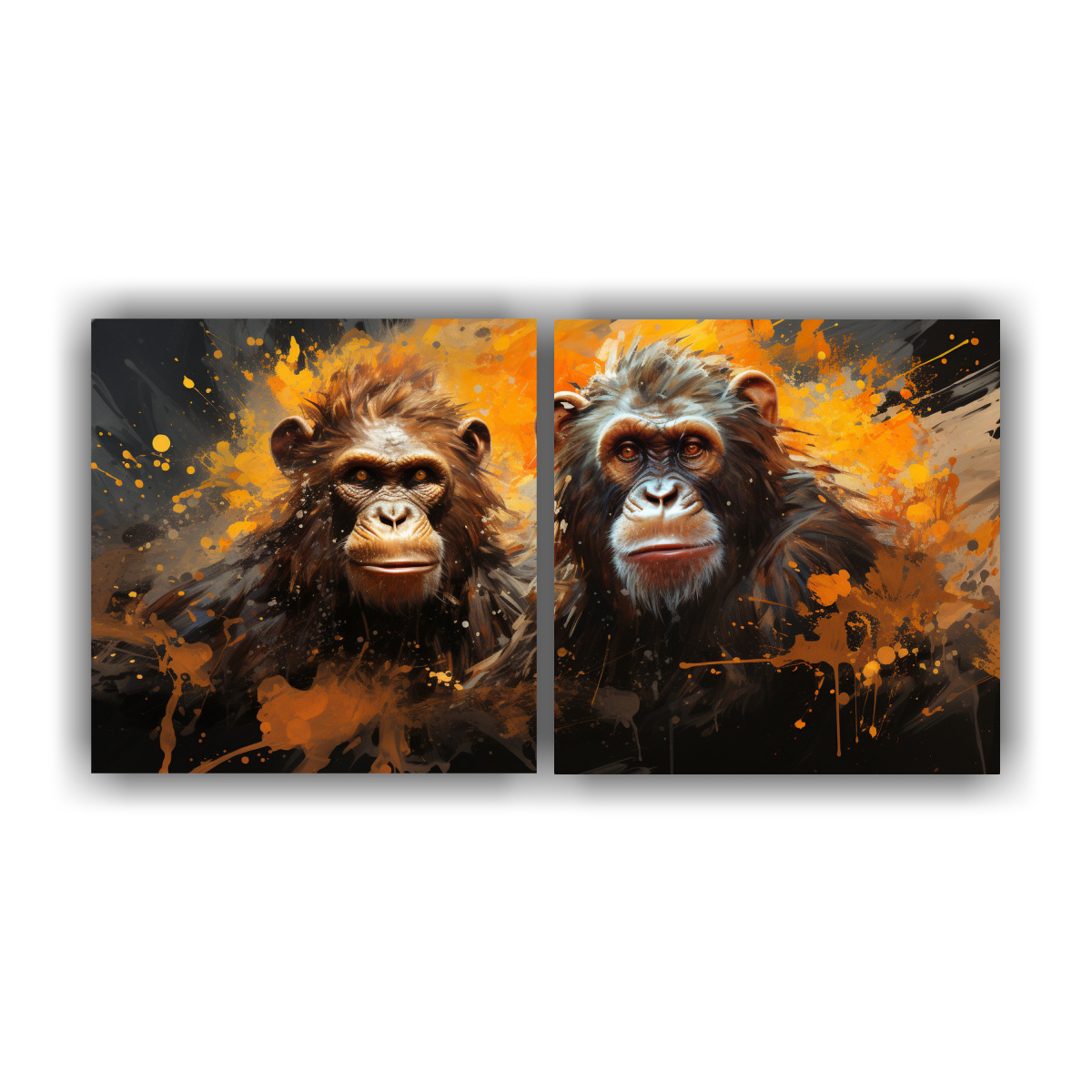 Cuadro Decorativo Simios Y Monos En Colores Bronce - ¡Compra Ahora ...