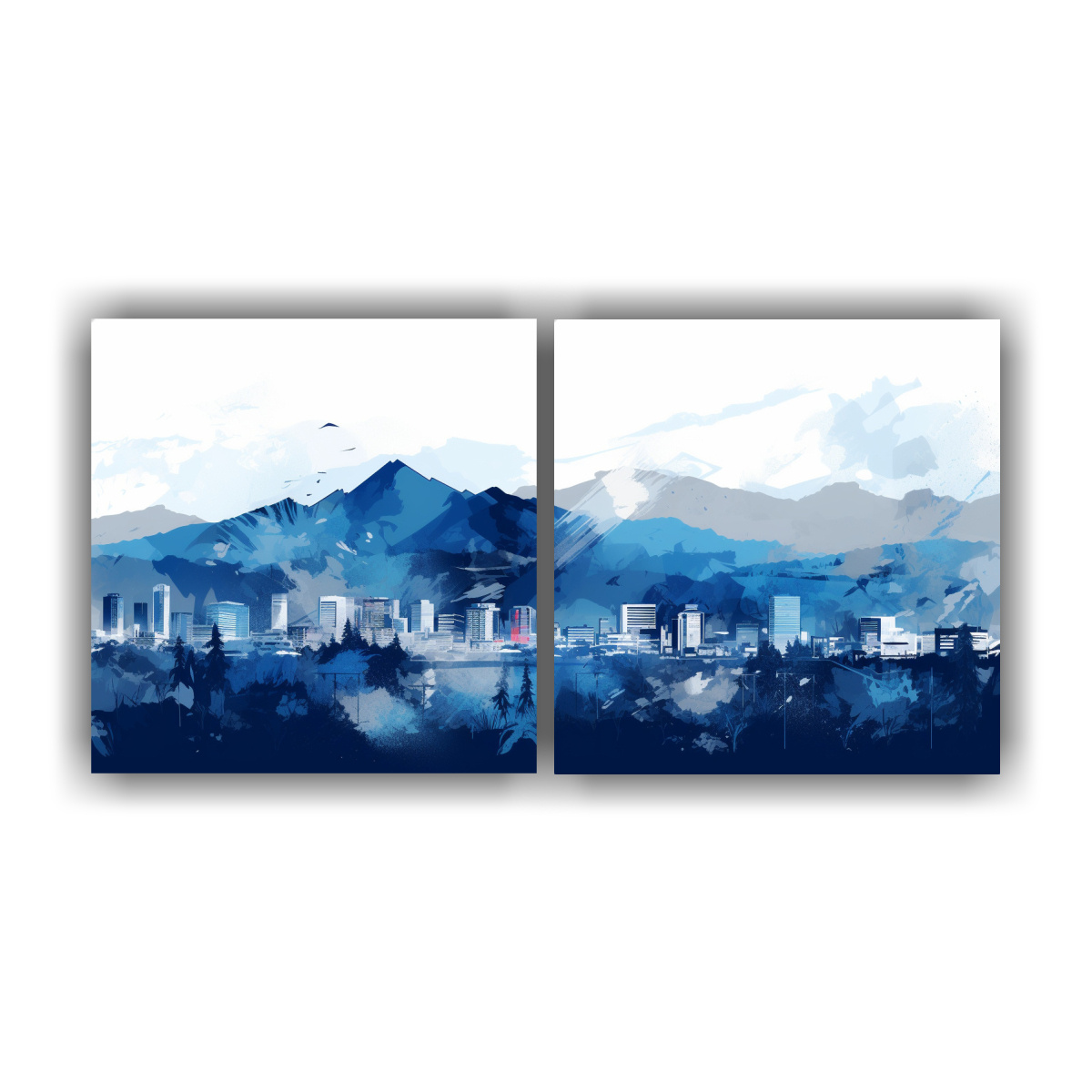 Cuadros Decorativos En Azul Para Santiago - Envío Gratis - Decocuadros