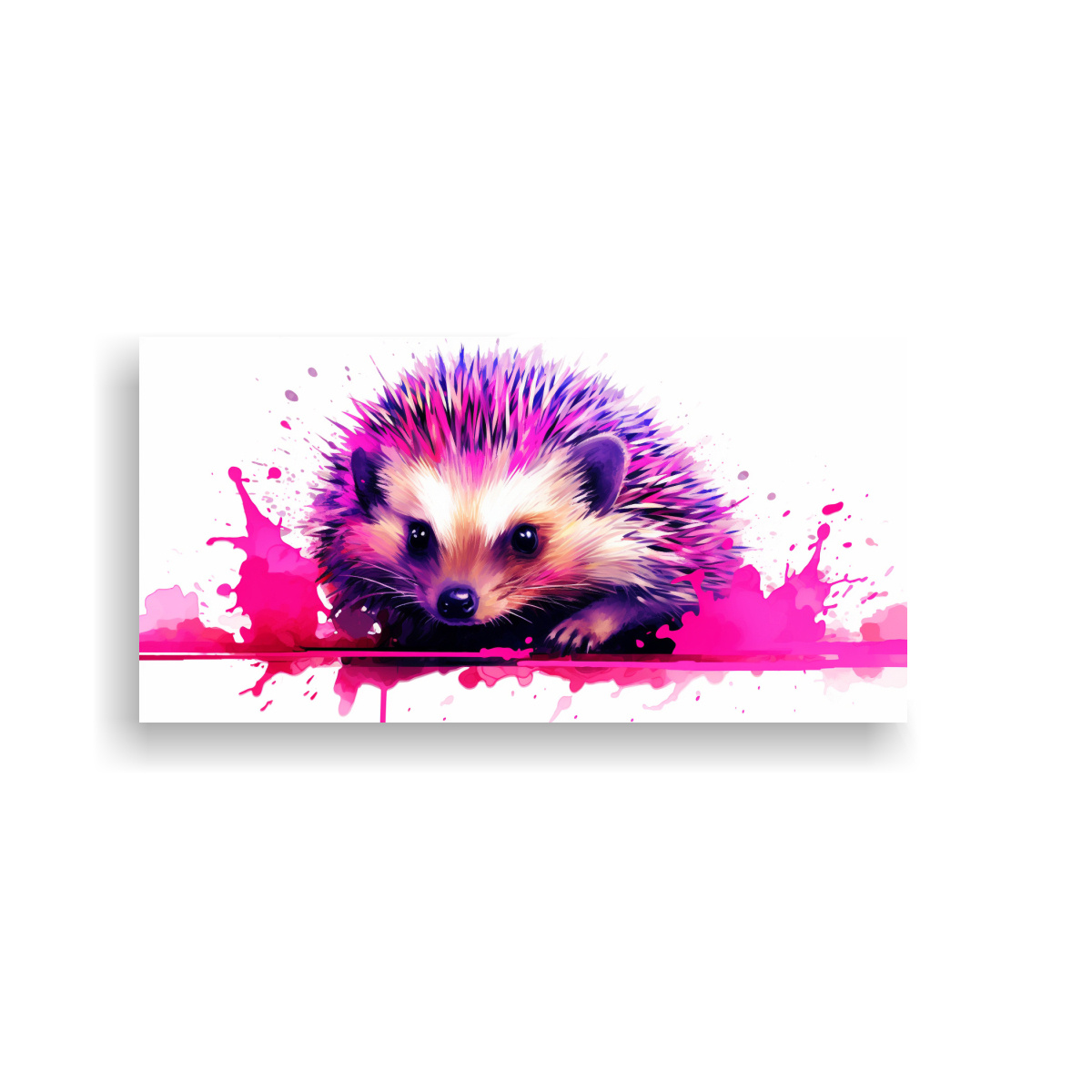 Cuadro Decorativo De Erizo En Tinta Y Rosa Estilo Neo Pop En Los 90 ...