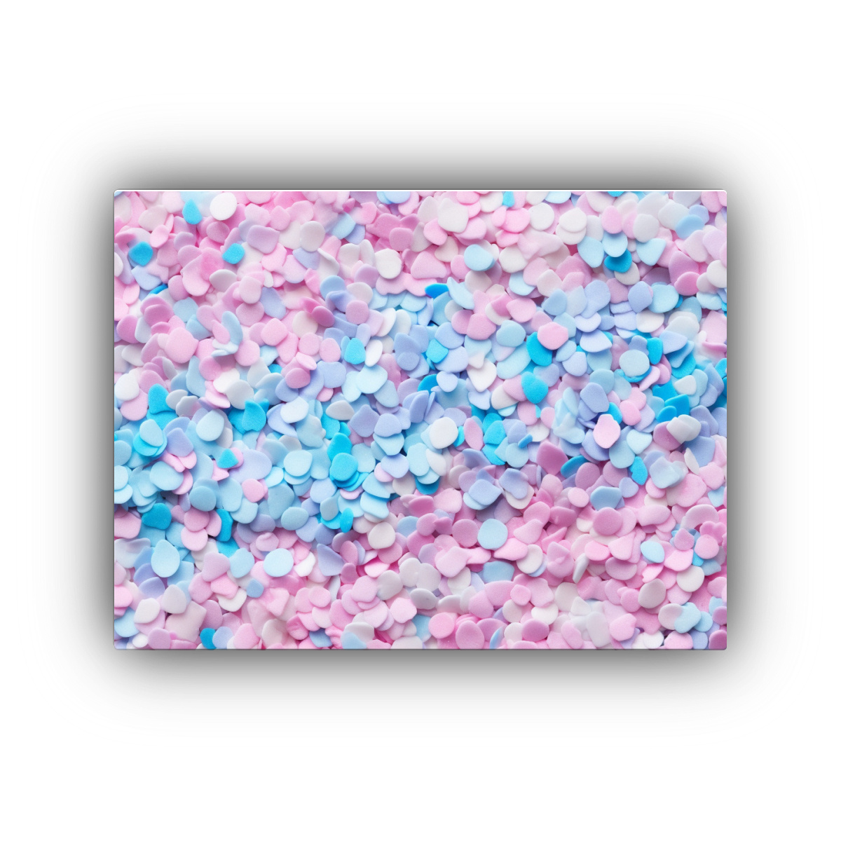 Cuadro Decorativo En Colores Pastel Rosa Y Azul Brillante - DecoCuadros