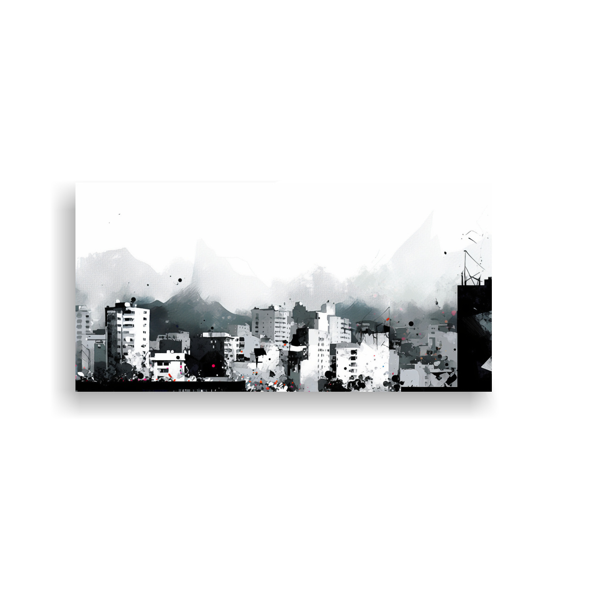 Cuadro Enigmático Santiago Chile Blanco Y Negro - DecoCuadros