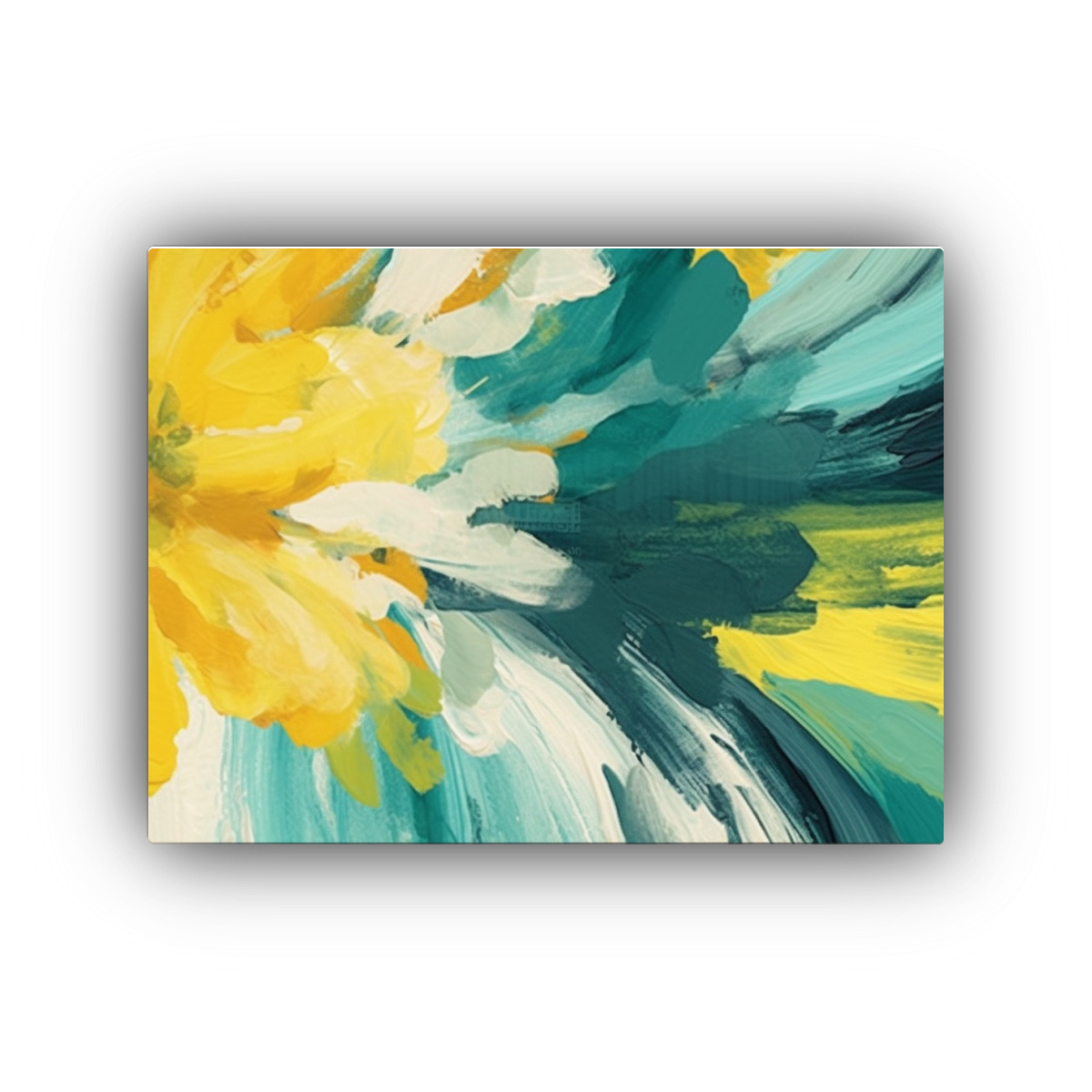 Cuadro Lienzo Tela Jonquils Bohemio Minimalista En Tonos Turquesa ...