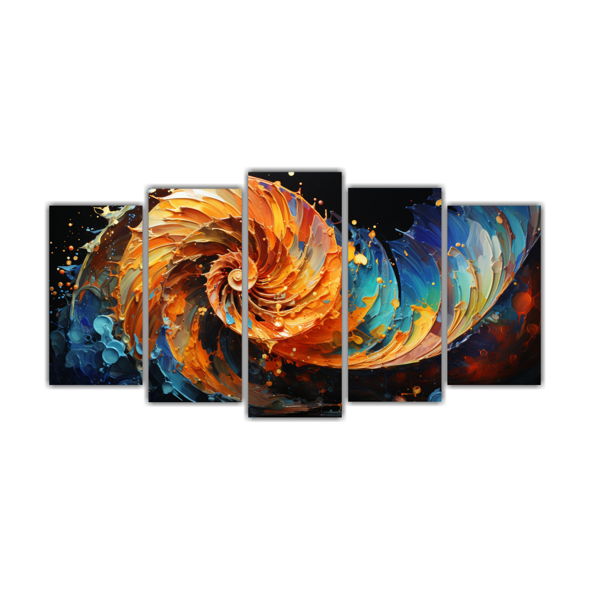 Cuadro Nautilus En Colores Luminosos Y Naranja Vibrante - ¡Compra Ahora ...