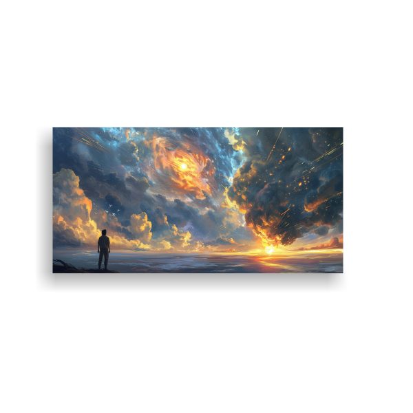 Cuadro Abstracto: Cielo Exuberante Soplando Mundo - DecoCuadros