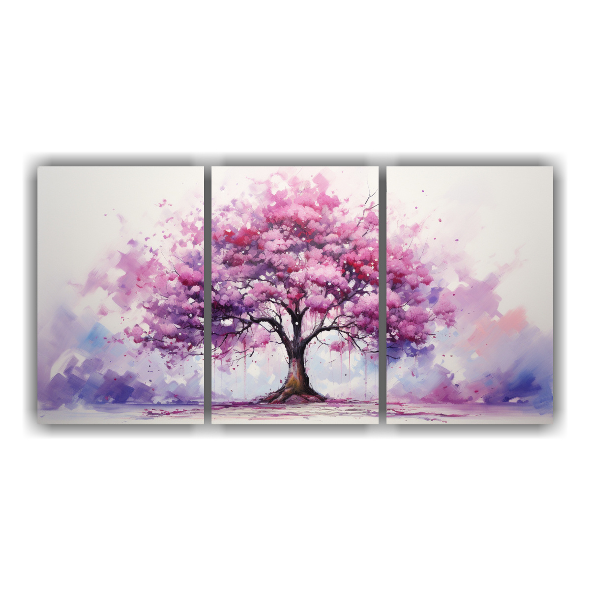 Cuadro Abstracto En Colores Morado Y Rosa Para Decorar Cocina - DecoCuadros