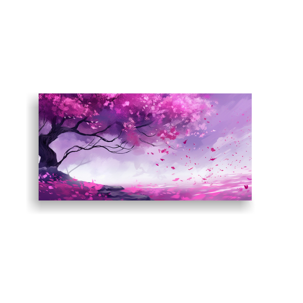 Cuadro Abstracto Morado, Invoca La Primavera - DecoCuadros