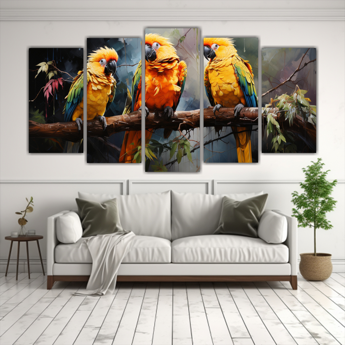 Cuadro Acuarela Aves Exóticas Estilo Estilo óleo - DecoCuadros