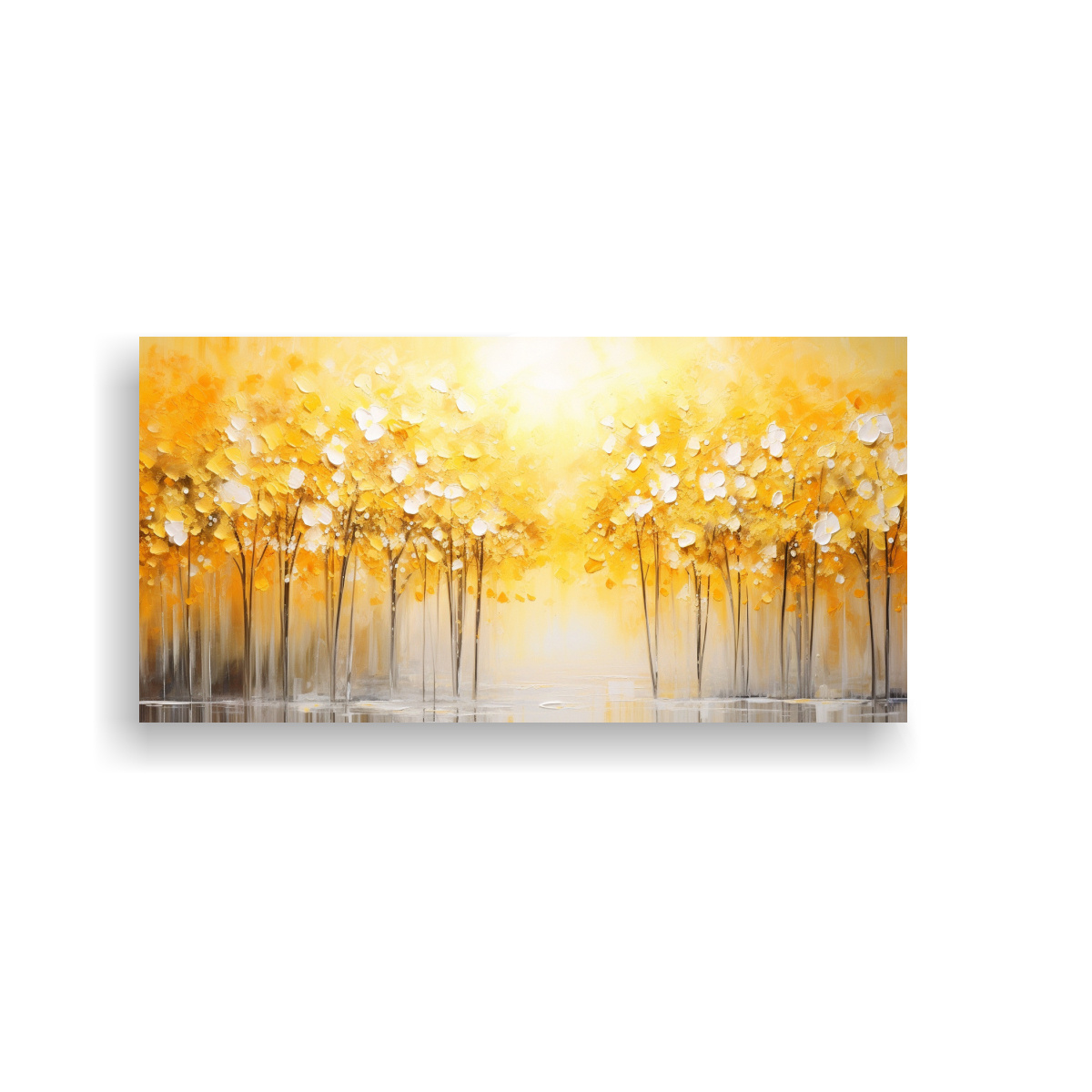 Cuadro Amarillo Plata Estilo Decoración Colores Vibrantes - DecoCuadros